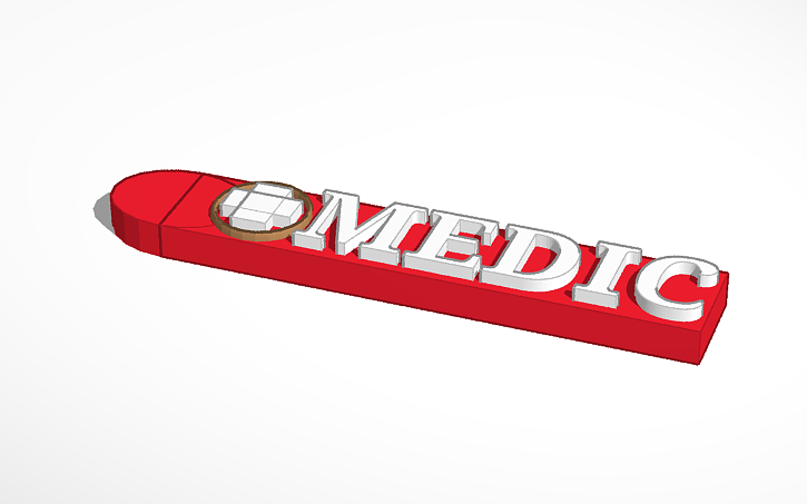 3D design TF2 Medic Keychain - Tinkercad