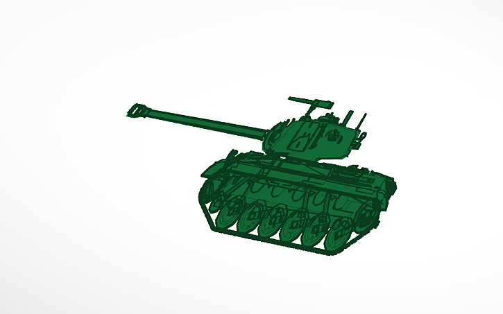 3D design 2d Tank - Tinkercad
