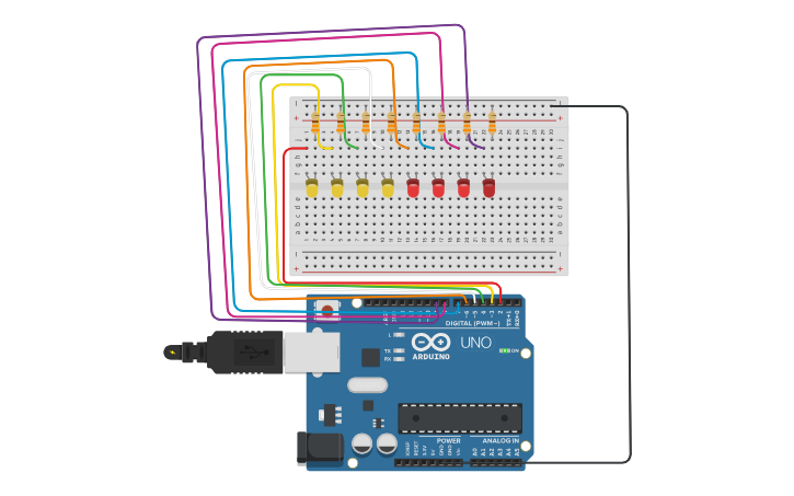 Circuit design ejercicio 4 - Tinkercad