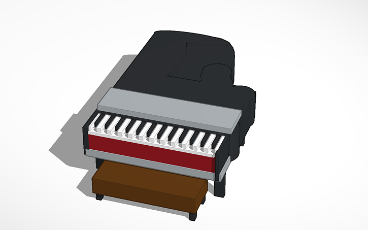 3D design piano | Tinkercad