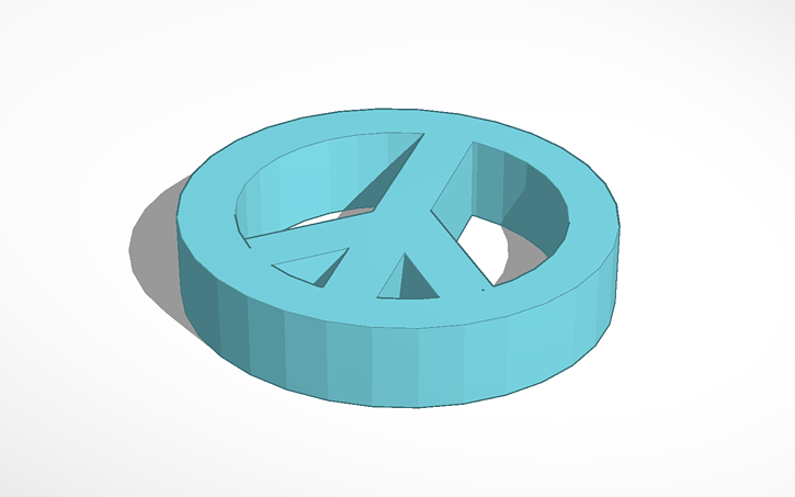 3D design Peace Teken - Tinkercad