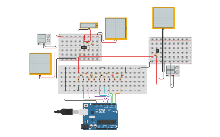 Circuit design Copy of r2r | Tinkercad