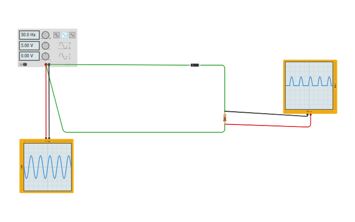 Circuit Design Halfwave Rectifier Tinkercad