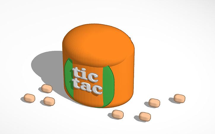 3D design tic tac - Tinkercad