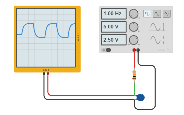 Circuit design Circuito RC | Tinkercad