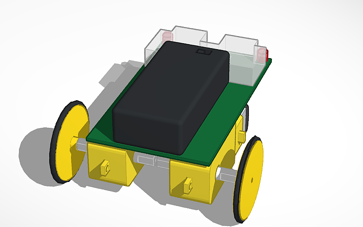 3D design Line-following robot - Tinkercad