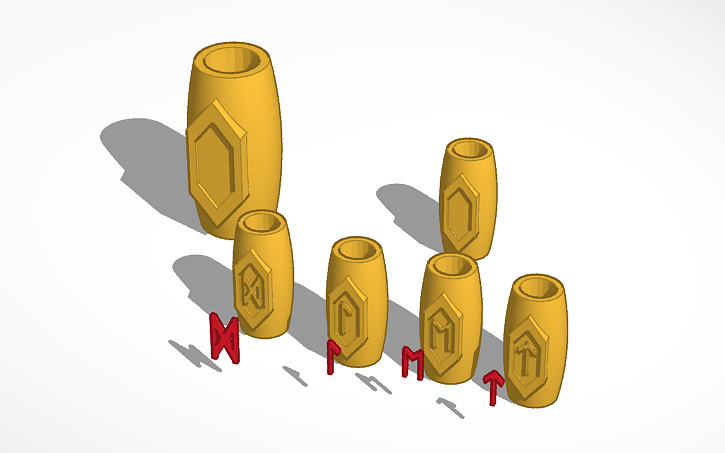 3D design Norse Rune Hair Beads | Tinkercad
