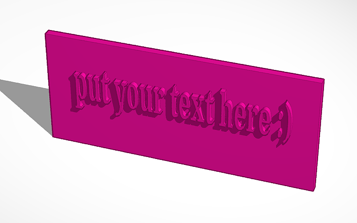 3D design Sign - Tinkercad