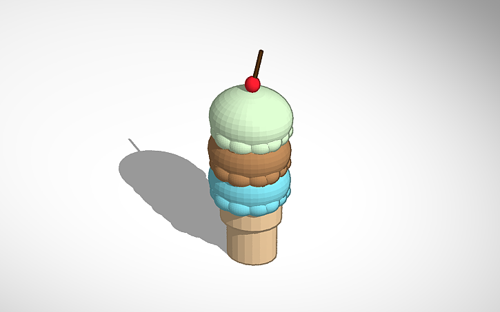 3D design Ice cream - Tinkercad