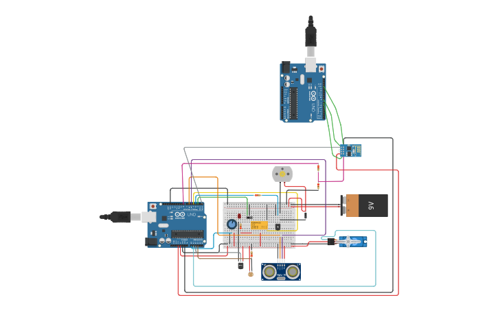 Circuit design IoT projekat old one arduino - Tinkercad