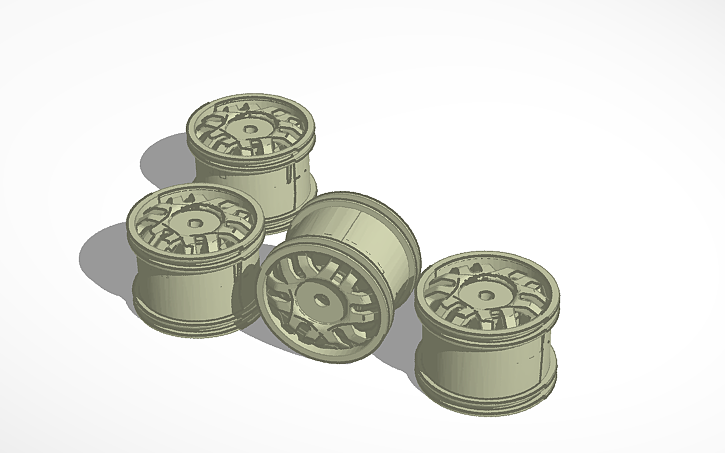 3D design losi mini T 2.0 rims - Tinkercad