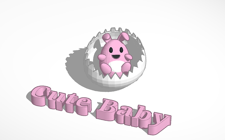 3D design Cradle Baby - Tinkercad