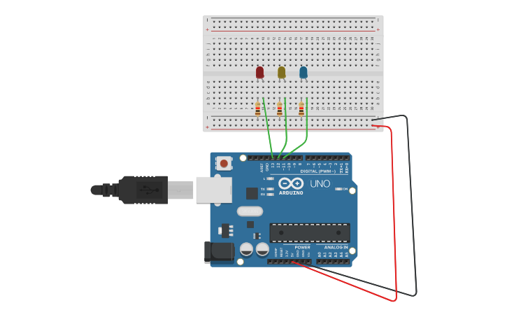 Circuit Design Leds And Breadboards With Arduino In Tinkercad 3 Tinkercad