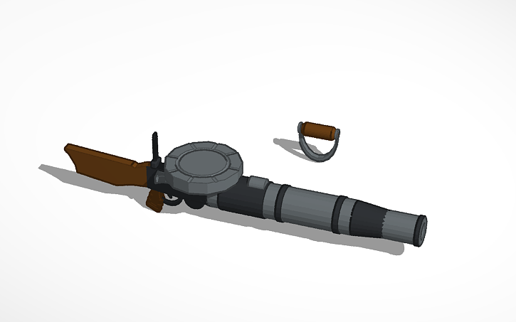 3D design Lewis machine gun - Tinkercad