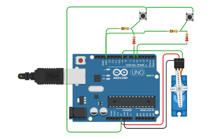 Circuit design GARAGE - Tinkercad