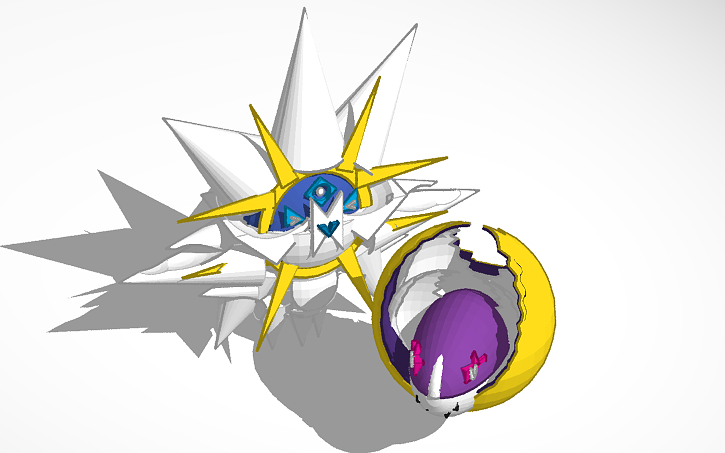 3D design PUBLIC Copy of Solgaleo & Lunala Head | Tinkercad
