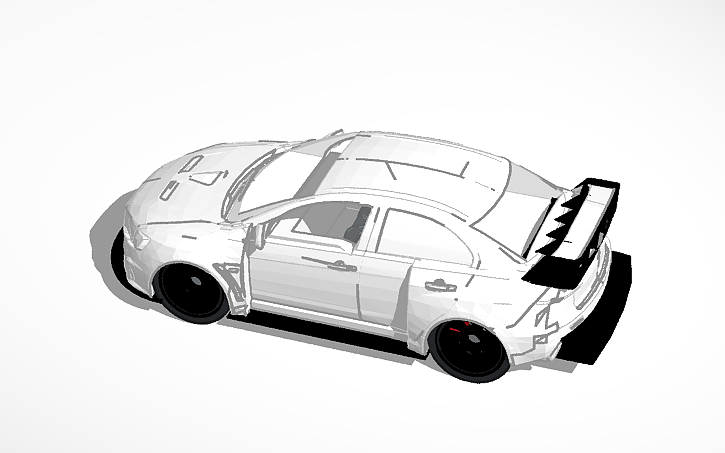 3D design lancer evo wide body kit - Tinkercad