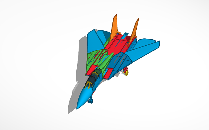 3D design Fighter Jet - Tinkercad
