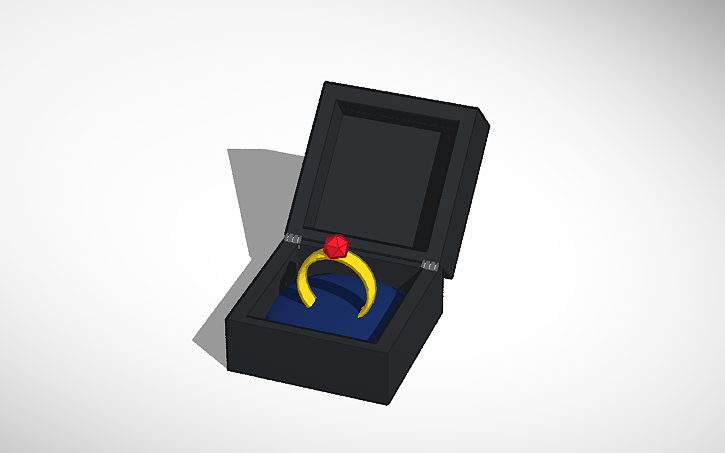 3D design Ring Box - Tinkercad