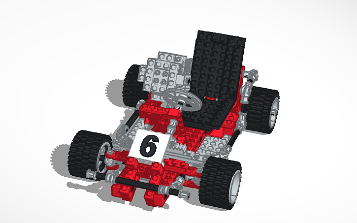 3D design Lego Technic Go-Kart 1980 (8842) - Tinkercad