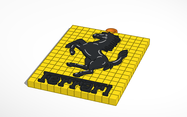 3D design Ferrari logo - Tinkercad