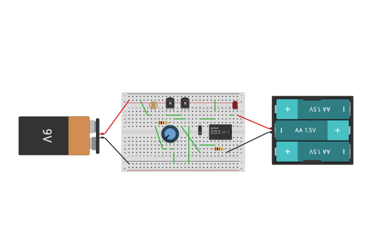Circuit design transistor - Tinkercad