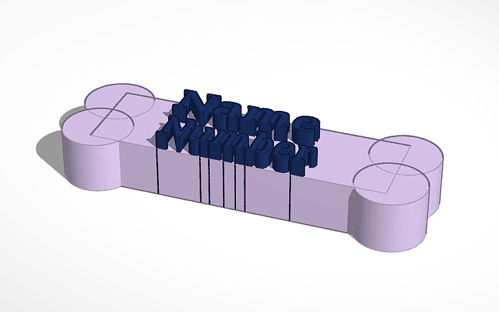 3D design dog Tag - Tinkercad