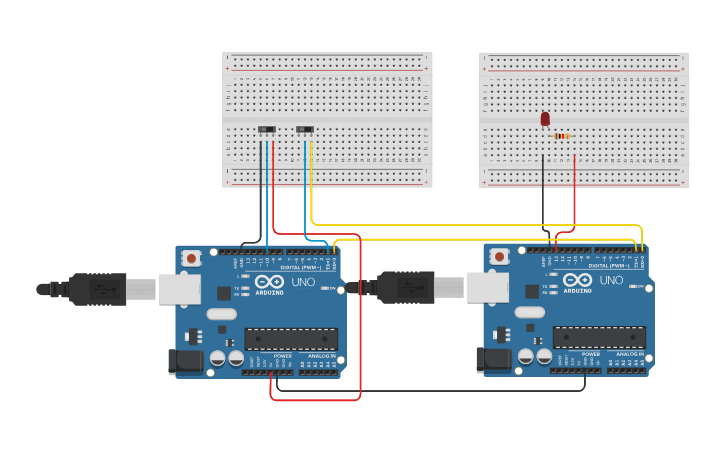 Circuit design Network between 2 ECUs - Tinkercad Circuit design Network between 2 ECUs - Tinkercad