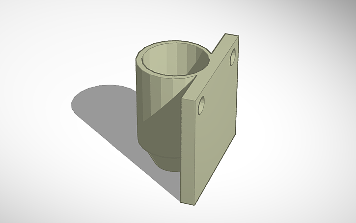 3D design Solder Sucker wall cup - Tinkercad