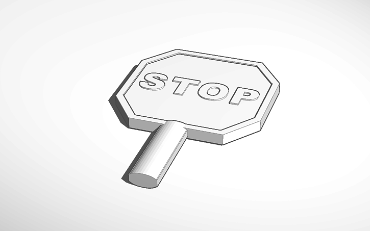 3D design Stop Signal | Tinkercad