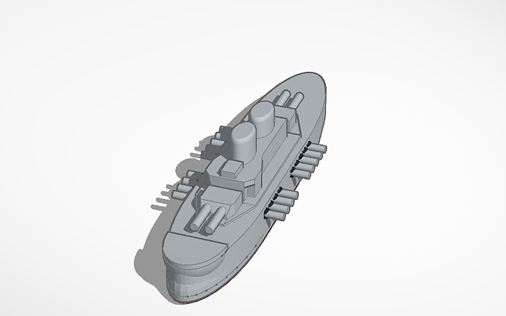 3D design Battle ship - Tinkercad