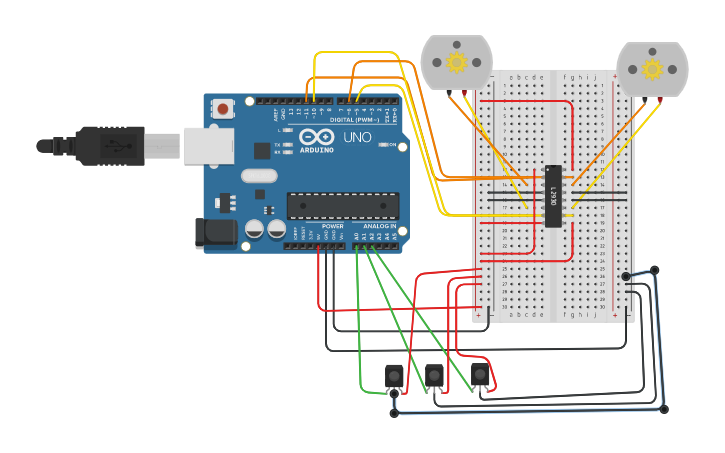 Circuit design Car_Robot - Tinkercad