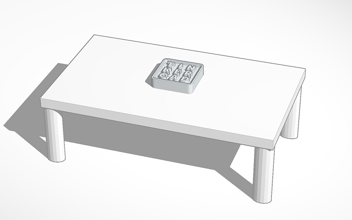 3D design White Coffee Table. | Tinkercad