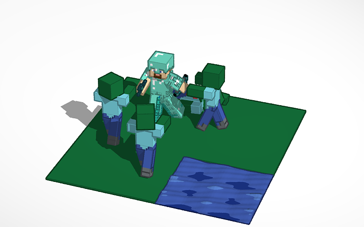 3d Design Steve Fighting Tinkercad