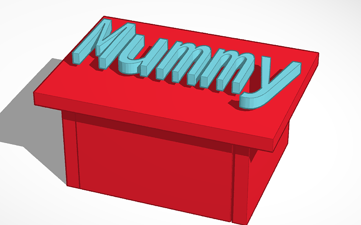 3D design Mum present box | Tinkercad