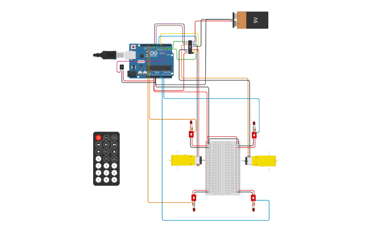 Circuit design DC Motor Driver - Tinkercad