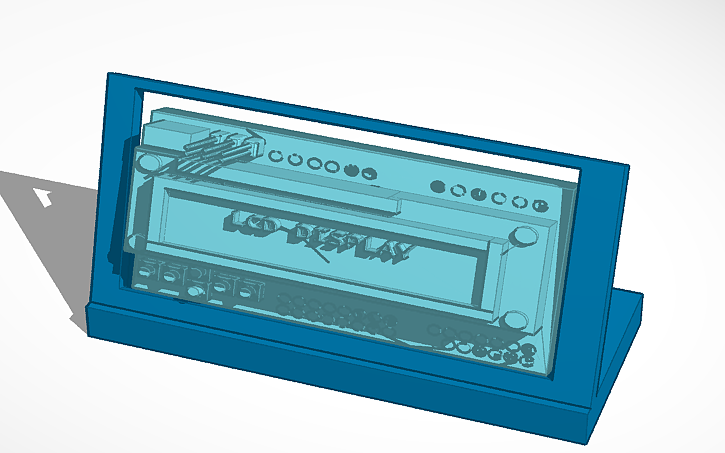 3D design LCD display - Tinkercad