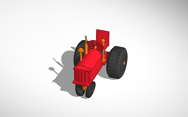3D design Old Tractor - Tinkercad