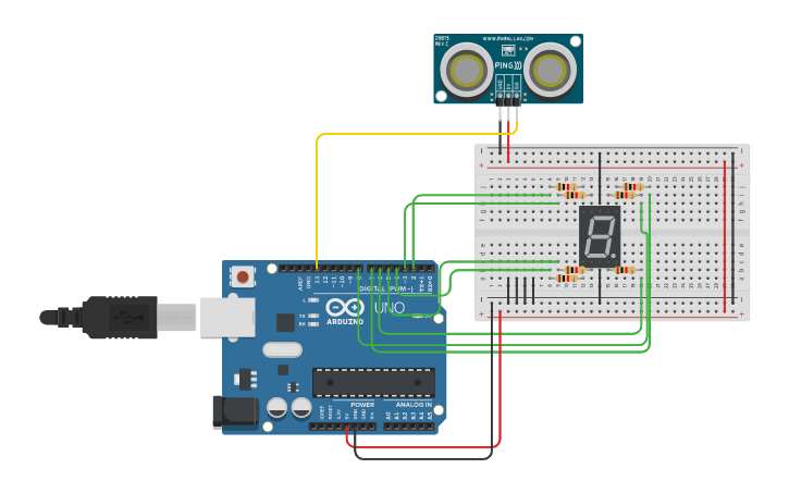 Circuit design Laboratory 6 - Proximity Sensor | Tinkercad