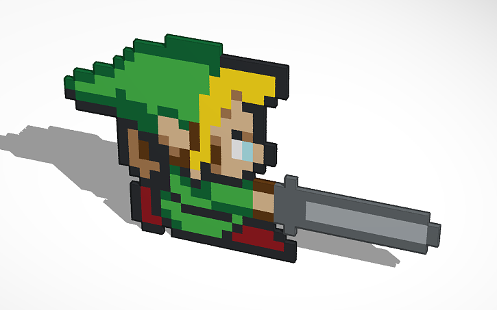 3D design Pixel Link - Tinkercad