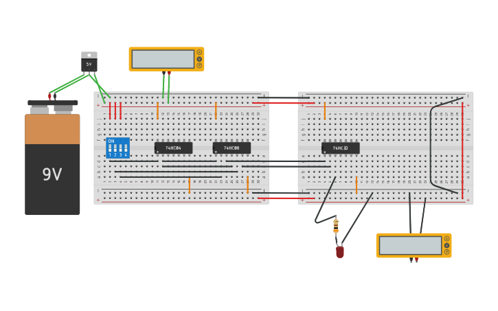 Circuit design Circuito logico 1 Disenado - Tinkercad