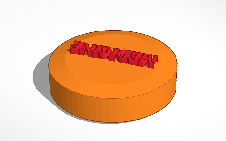 3D design Medicine Tablet - Tinkercad