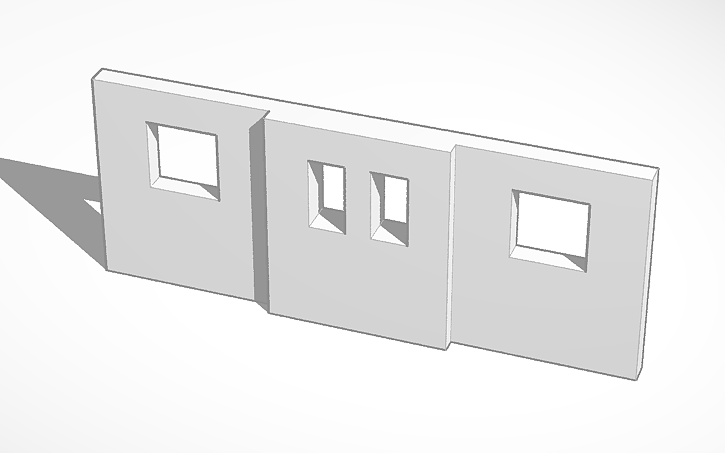 3D design Wall with windows 1 | Tinkercad