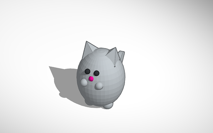 3D design cute cat | Tinkercad