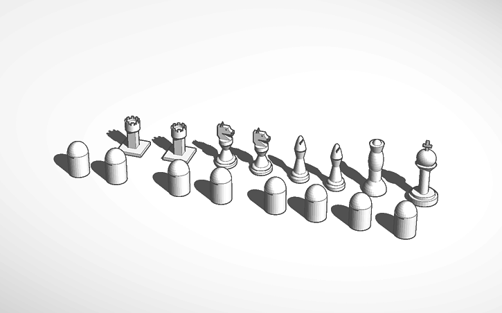 3D design Chess Set - Tinkercad
