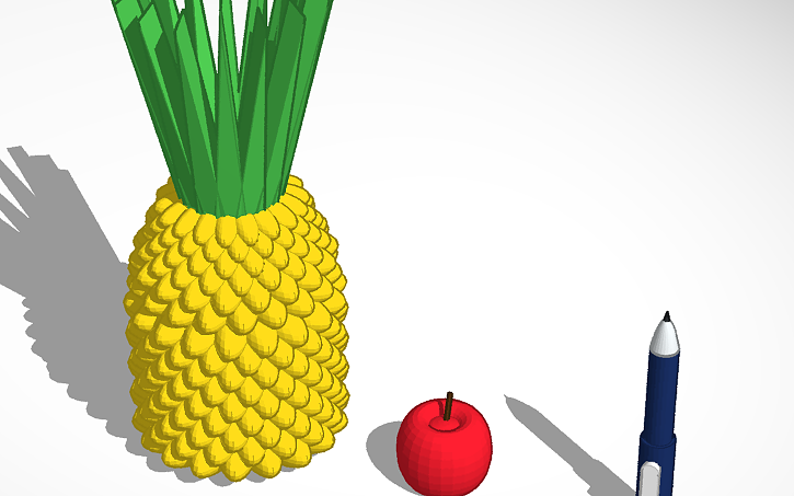 3D design Pineapple-apple pen | Tinkercad