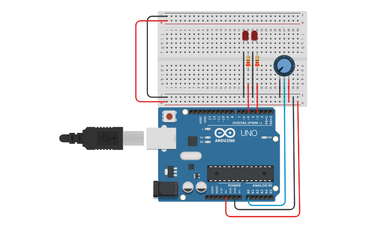 Circuit design TP ARDUINO 3D | Tinkercad