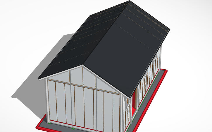 3D design 12x20 Shed - Tinkercad