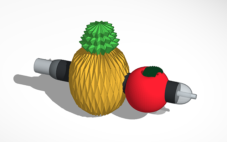 3d Design Pen Pineapple Apple Pen Tinkercad