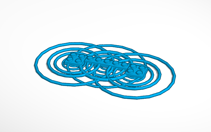 3d Design Water Ripples Rooted Bricks Tinkercad